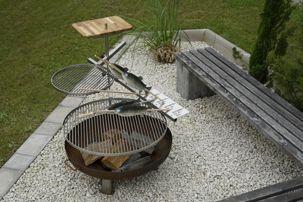 Schwenkgrill Modul-System Schwenker Edelstahl Galgen Grillrost