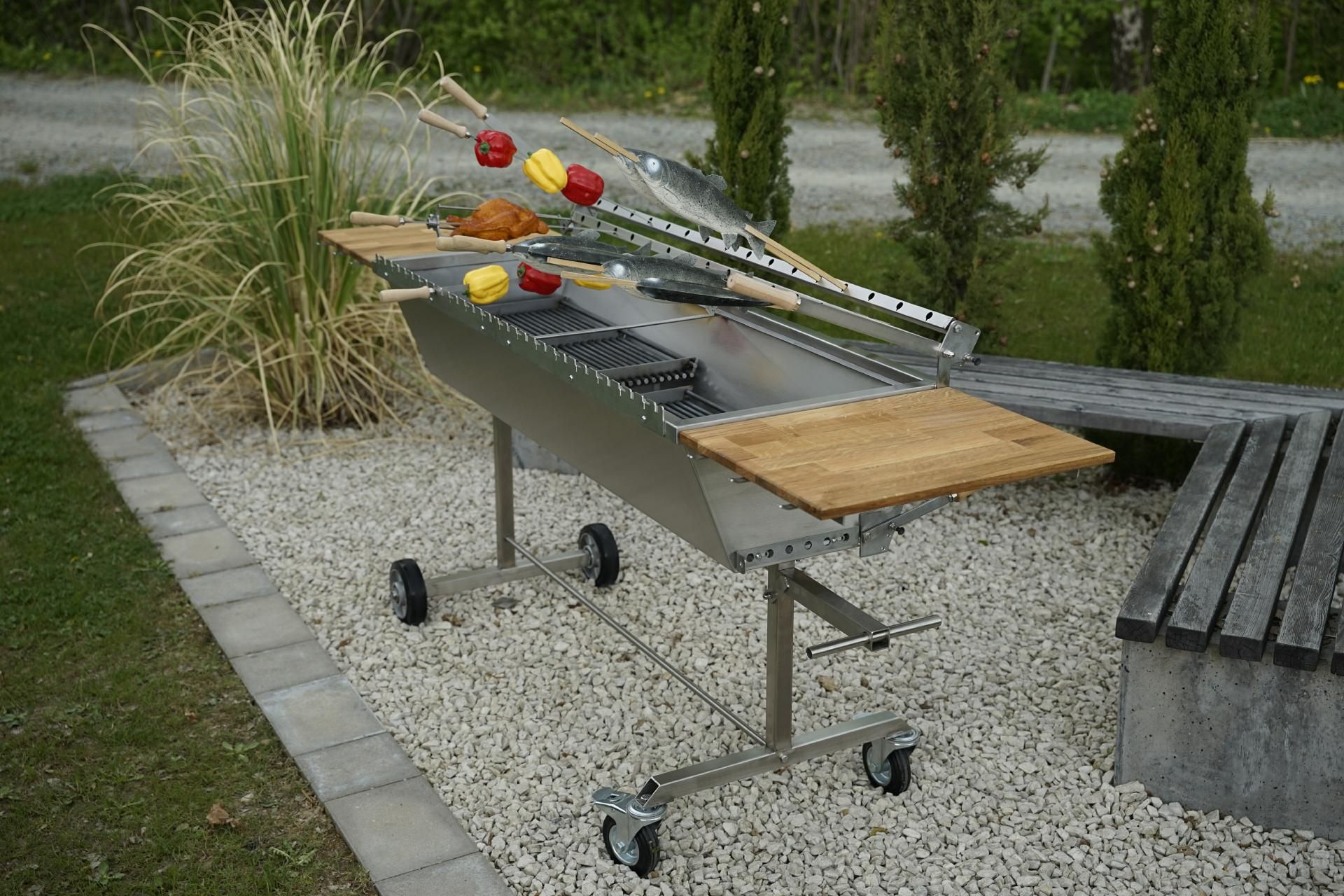 Edelstahl Steckerlfischgrill – Profi Grill für Gastronomie, Events ...